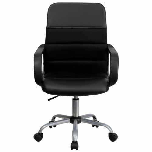 Emma + Oliver Mid-Back Black LeatherSoft and Mesh Swivel Task Office ... Emma + Oliver Mid-Back Black LeatherSoft and Mesh Swivel Task Office ...