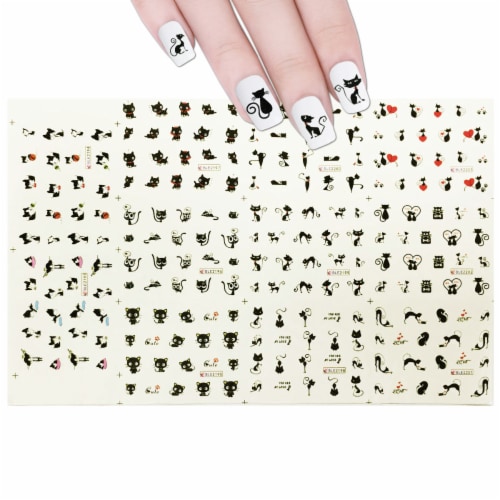 Wrapables Water Nail Transfer Slide Tattoos Nail Decals Cats 11