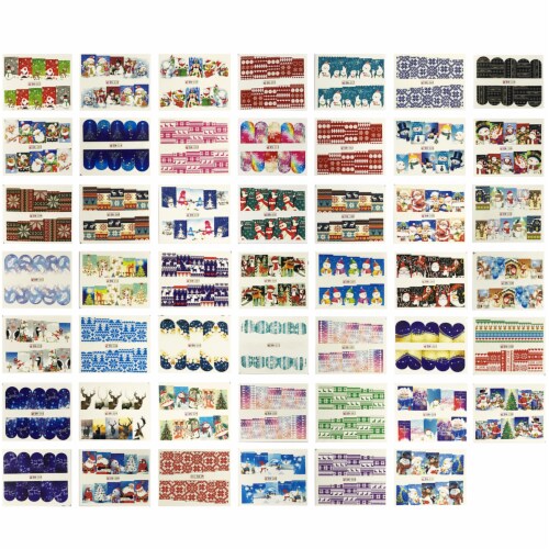 Wrapables 48 Sheets Winter Wonderland Nail Art Decals Water Transfer