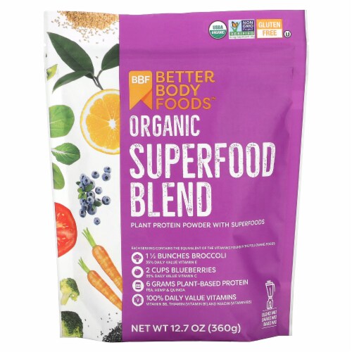 BetterBody Foods Superfood Blend Plant Protein Powder, 12.7 oz - Kroger BetterBody Foods Superfood Blend Plant Protein Powder, 12.7 oz - Kroger