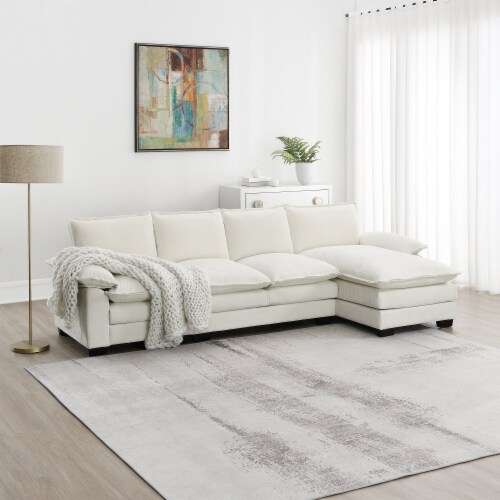 Simplie Fun Modern L Shaped Sectional Sofa with Double Cushions for Comfort and Style 1 count Fry s Food Stores
