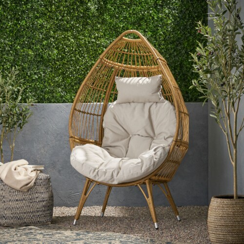 Wicker teardrop chair store