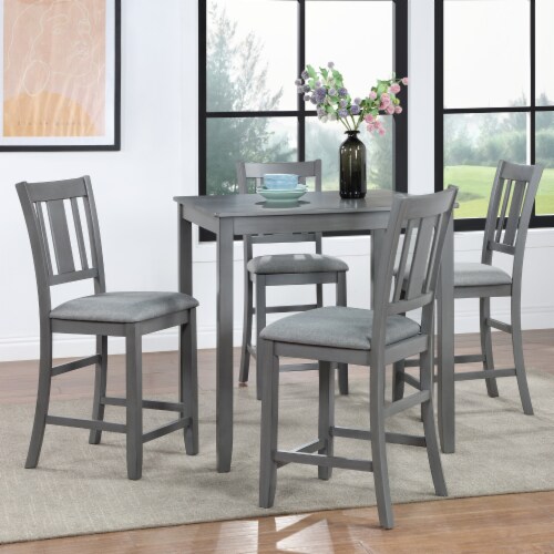 Simplie Fun Elegant 5 Piece Solid Wood Counter Height Dining Table and Chair Set 1 count Fry s Food Stores