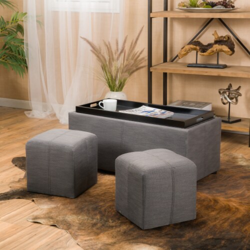 Simplie Fun 3 in 1 Storage Ottoman Declutter Relax and Entertain 1 count Gerbes Super Markets