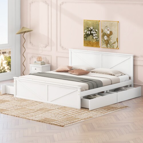 Large single bed with storage store