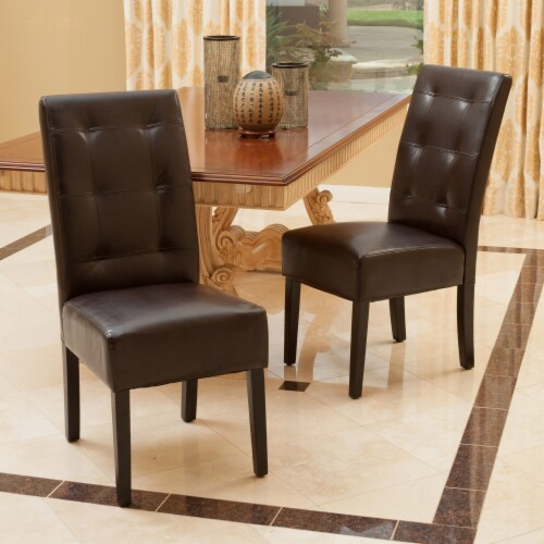 Simplie Fun Elegant Bonded Leather Dining Chairs Comfort Meets Style and Durability 1 count Harris Teeter
