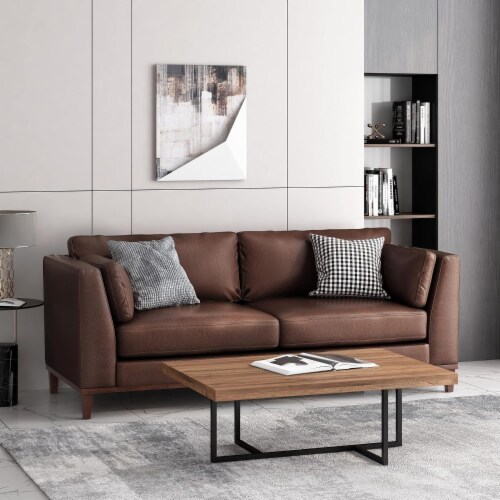Contemporary faux leather sofa store