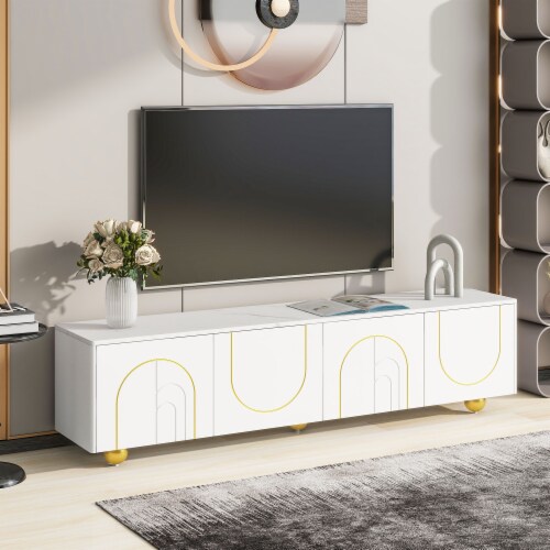 90cm white tv unit store