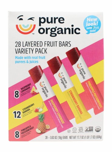 Pure Organic Layered Fruit Bars Variety Pack 28 Count Pack Of 2 28