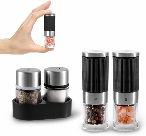 Mini Salt and Pepper Grinder set of 2 with 2 Small Salt and Pepper Shakers Set of 2 Fry s Food Stores