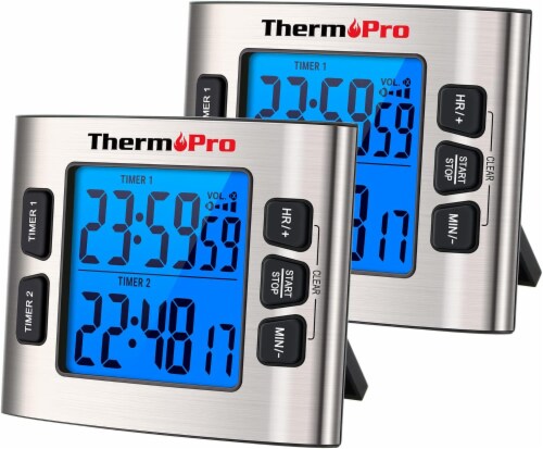 ThermoPro TM02 Digital Kitchen Timer with Dual Countdown Stop Watches 2 ... ThermoPro TM02 Digital Kitchen Timer with Dual Countdown Stop Watches 2 ...