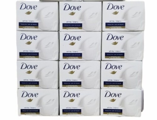 Dove White Beauty Cream Bar Soap 90g 12 Bars 12 Bars Qfc