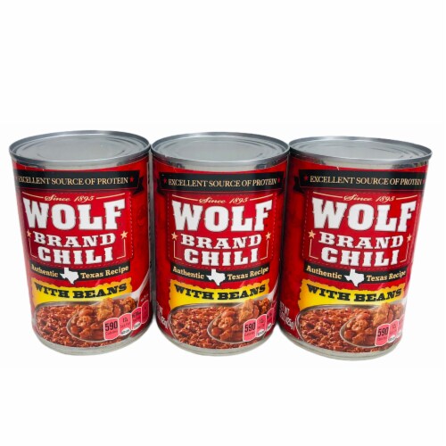 Wolf Brand Authentic Texas Recipe Chili With Beans 15 oz - 3 Pack, 15 ... Wolf Brand Authentic Texas Recipe Chili With Beans 15 oz - 3 Pack, 15 ...