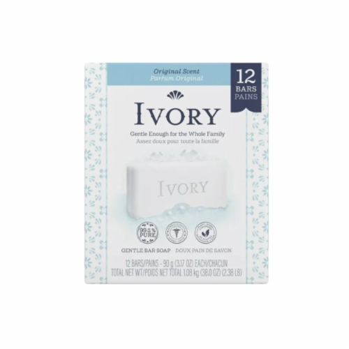 Ivory Bar Soap Original Scent for All Skin Types 12 Count 3.17 oz 12 Count Foods Co