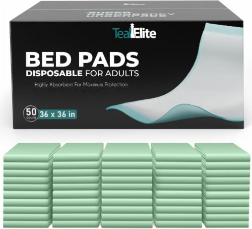 Teal Elite Super Absorbent Disposable Underpads 50 Pieces 36x36 Inches Fry s Food Stores