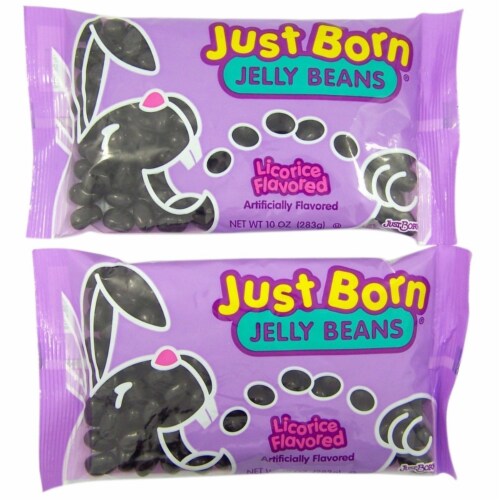 Just Born Licorice Flavored Jelly Beans 10 oz Pack of 2 Set of 2 Mariano s