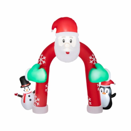 Hivvago 10 Feet Lighted Christmas Inflatable Archway With Snowman And