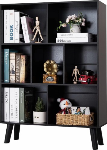 3 Tier Modern Bookcase with Legs Bookshelves Wood Storage Shelf 3 Tier Pick n Save