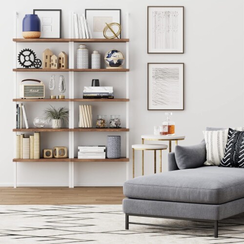 Wall mounted ladder bookshelf store