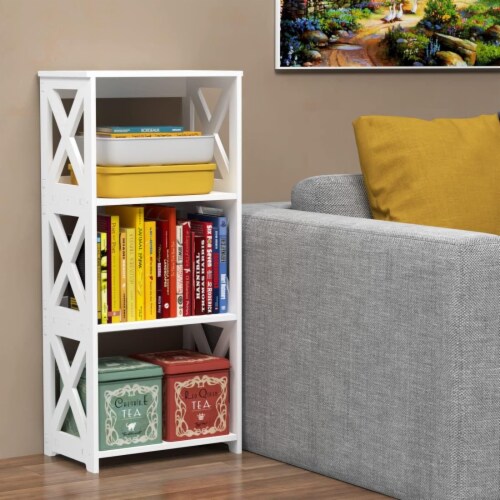 Small Bookcase Bookshelf 4 Tier Bookshelves Organizer Storage Shelf for Kids 1 Count King Soopers