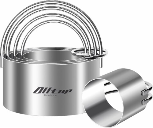 Professional Stainless Steel Round Cookie Cutters Tool with Ring Handle 5 Pieces 5 Pieces Fred Meyer