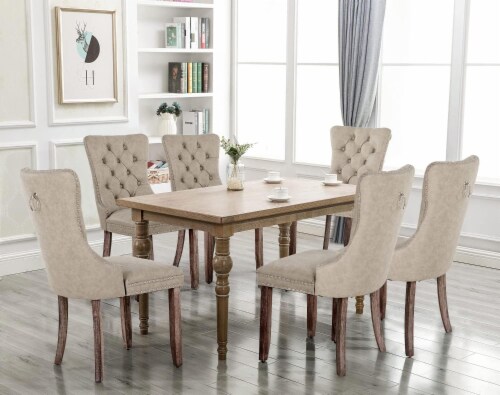 6 faux leather dining chairs store