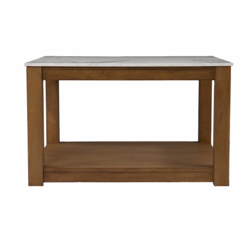 Hivvago 30 inch Natural And Natural Brown Solid Manufactured Wood Square Coffee Table 30 Inches Harris Teeter