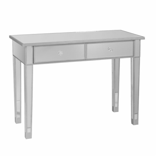 Mirrored glass console table with drawers store