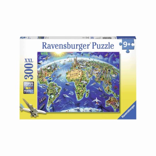 Ravensburger World Landmarks Map 300 Piece Puzzle, 1 Unit - Kroger Ravensburger World Landmarks Map 300 Piece Puzzle, 1 Unit - Kroger