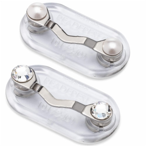 Readerest Stainless Magnetic Eyeglass Holder And Badge Holder 2 Pack