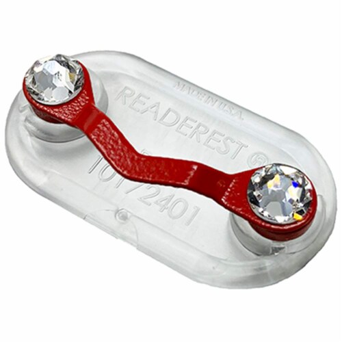 Readerest Magnetic Eyeglass Holder Id Badge Holder Made In Usa Red