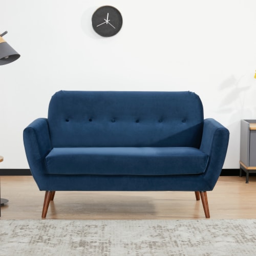 Oakland Loveseat Sofa Mid Century Modern Design Soft Velvet Fabric Upholstery Hand 1 unit Fred Meyer