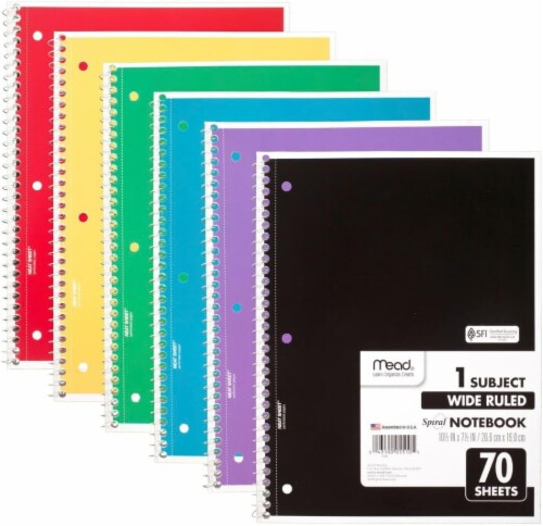 Mead Spiral Notebook, 6 Pack, 6 Pack, - Kroger Mead Spiral Notebook, 6 Pack, 6 Pack, - Kroger