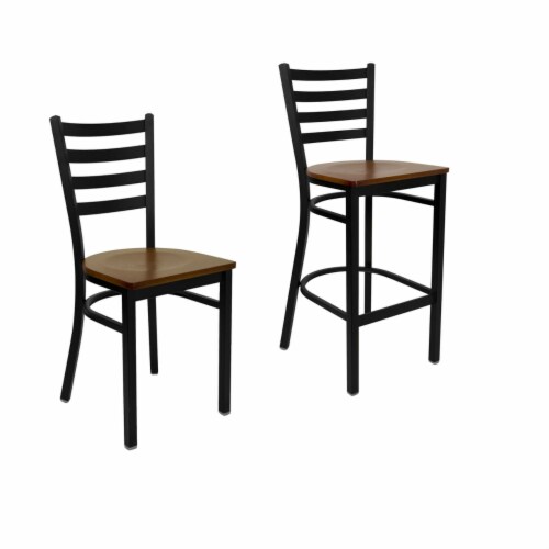 Hercules series black ladder back metal restaurant barstool store