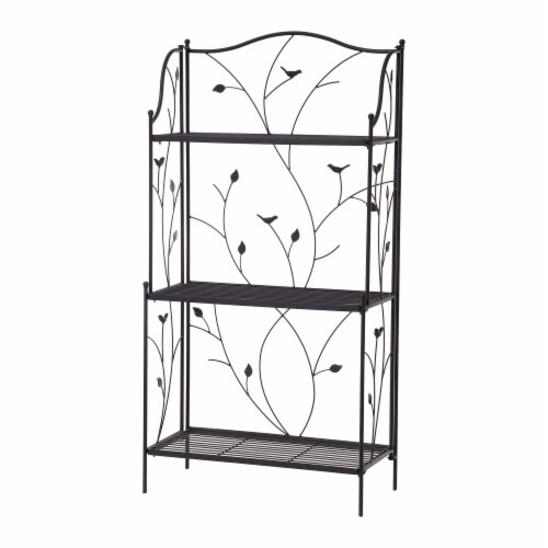 Glitzhome Metal Three Tier Plant Shelf 6 9 Potted Plant Pot Stand Black Plant Pot Stand Fred