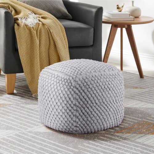 Rick Cotton Yarn Pouf light grey 1 unit Foods Co