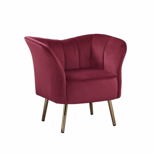 Burgundy and gold accent chair store