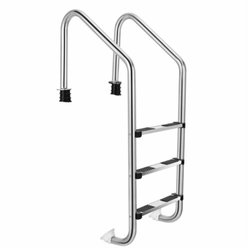 Hivvago 3-Step Stainless Steel Swimming Pool Ladder with Anti-Slip Step ... Hivvago 3-Step Stainless Steel Swimming Pool Ladder with Anti-Slip Step ...