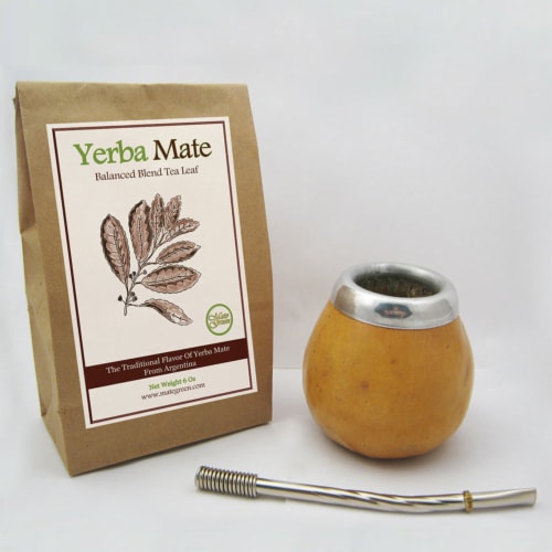 Argentina Yerba Mate Tea Gourd Cup Artisan + Straw Bombilla + 6 Oz Leaf ... Argentina Yerba Mate Tea Gourd Cup Artisan + Straw Bombilla + 6 Oz Leaf ...