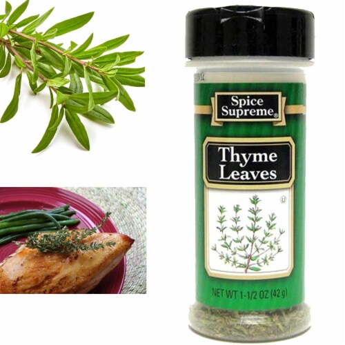 Spice Supreme Thyme Leaves Seasoning 1.5 Ounce Jar Cooking Dry Rob Meats Veggies 1 Gerbes Super Markets