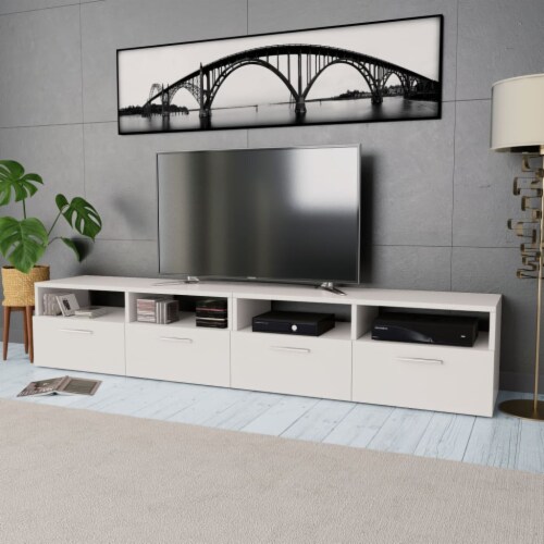 vidaXL TV Stands 2 pcs Engineered Wood 37.4 x13.8 x14.2 White 2 Foods Co