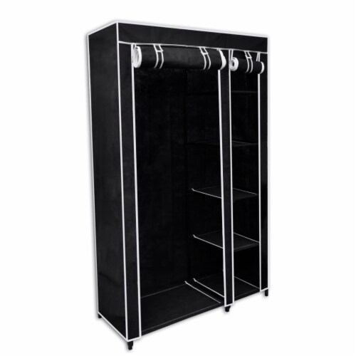 vidaXL Folding Wardrobe Black 43 x 18 x 69 1 set Baker s