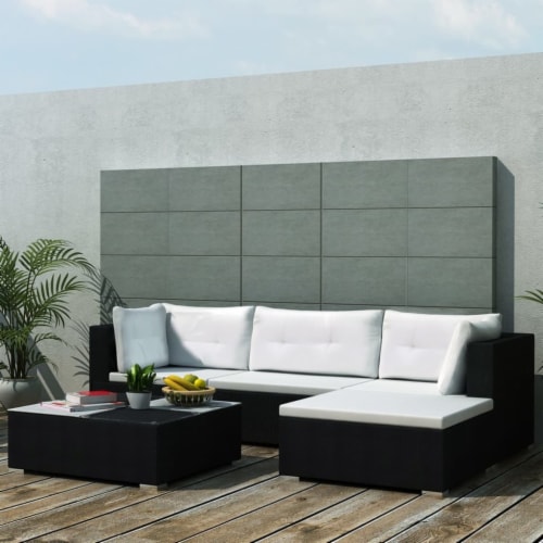 Black garden lounge set store