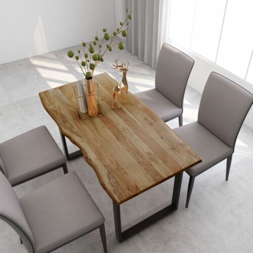 vidaXL Dining Table 55.1 x27.6 x29.9 Solid Acacia Wood 55.1 x27.6 x29.9 Metro Market