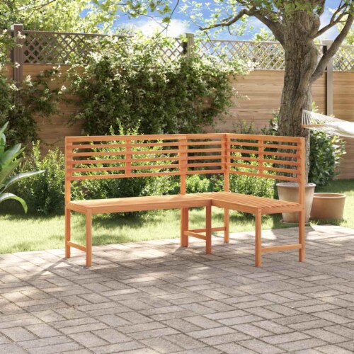 vidaXL Patio Corner Bench Solid Acacia Wood 39.4 x55.1 x35.8 Rustic Brown 1 2 Dillons Food Stores