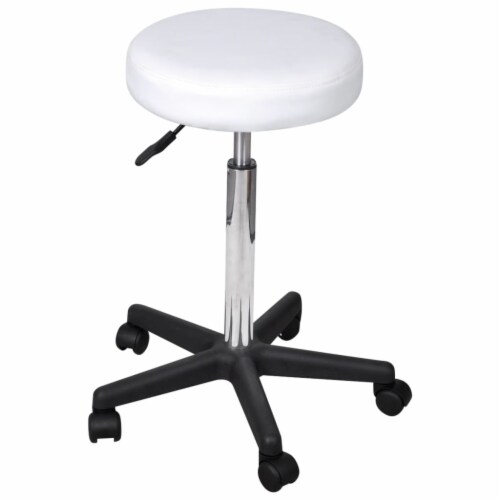 Vidaxl Office Stool White Faux Leather 1 Frys Food Stores