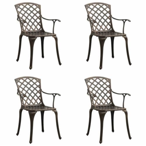 vidaXL Patio Chairs 4 pcs Cast Aluminum Bronze 4 Jay C Food Stores