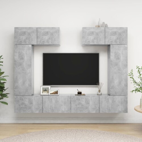 Concrete grey tv stand store