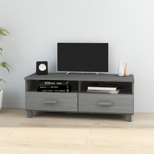Grey and pine tv unit store