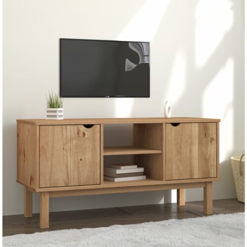 vidaXL TV Stand OTTA 44.7 x16.9 x22.4 Solid Wood Pine 1 Mariano s